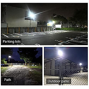 JMKMGL LED Parking Lot Light, Shoebox Pole Lights 19500LM, Super Bright Waterproof Dusk to Dawn Outdoor Commercial Area Road Lighting Slip Fitter 75W/100W/150W Power Adjustable