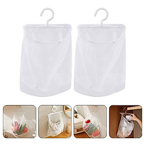Toy Storage Toys 2Pcs Hanging Mesh Bags with Hook Multi-functional Mesh Clothespin Bags Mesh Storage Bag Mesh Laundry Hamper