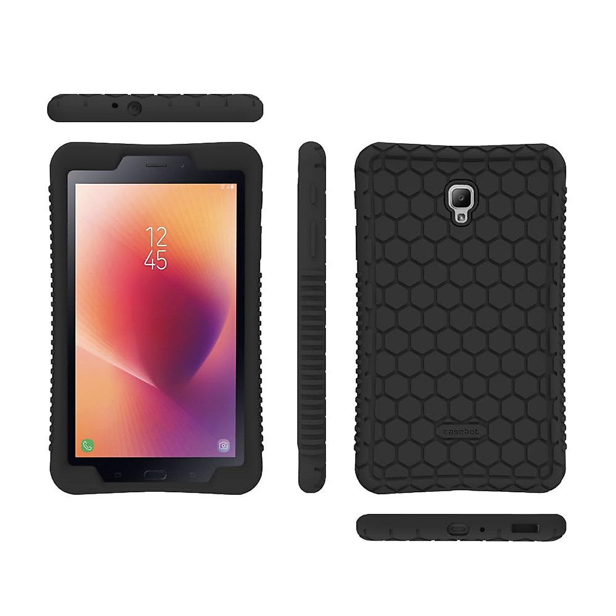 Fintie Silicone Case for Samsung Galaxy Tab A 8.0 2017 Model T380/T385, Light Weight Shock Proof Silicone Cover [Anti Slip] [Kids Friendly] for Galaxy Tab A 8.0 Inch SM-T380/T385 2017 Release, Black