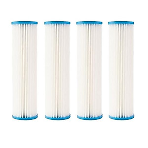 Original Watts Pack of 4 Filter (WPC0.35-975) 9.75"X2.75" 0.35 Micron Pleated Sediment Filters - Compatible to Watts Water Quality FM-0.35-975