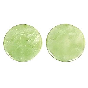 2 PCS Jade Stone Glue Pallet for Eyelash Extension Round Lash Grafting Grafting Holder PadJade Stone False Eyelash Pallet