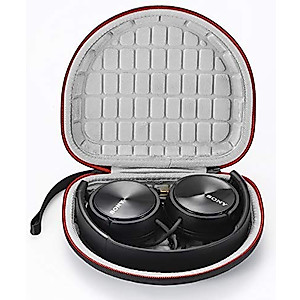 Hard Case for Sony MDRZX110NC/ZX300/ZX310/MDRZX110 ZX Series Stereo/MDRZX110AP Extra Bass Headphones Travel Carrying Storage Bag - Black