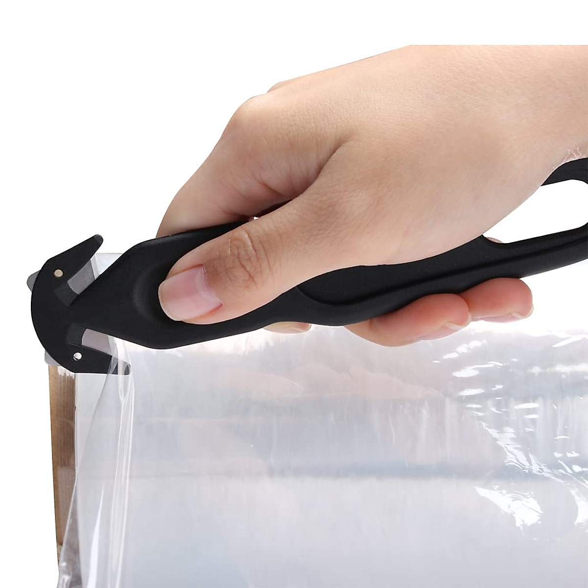 Nova Safety Cutter Tool, Ergonomic Film Cutting Blade, Box, strap, carton and package Opener (Black, 5 Pack)