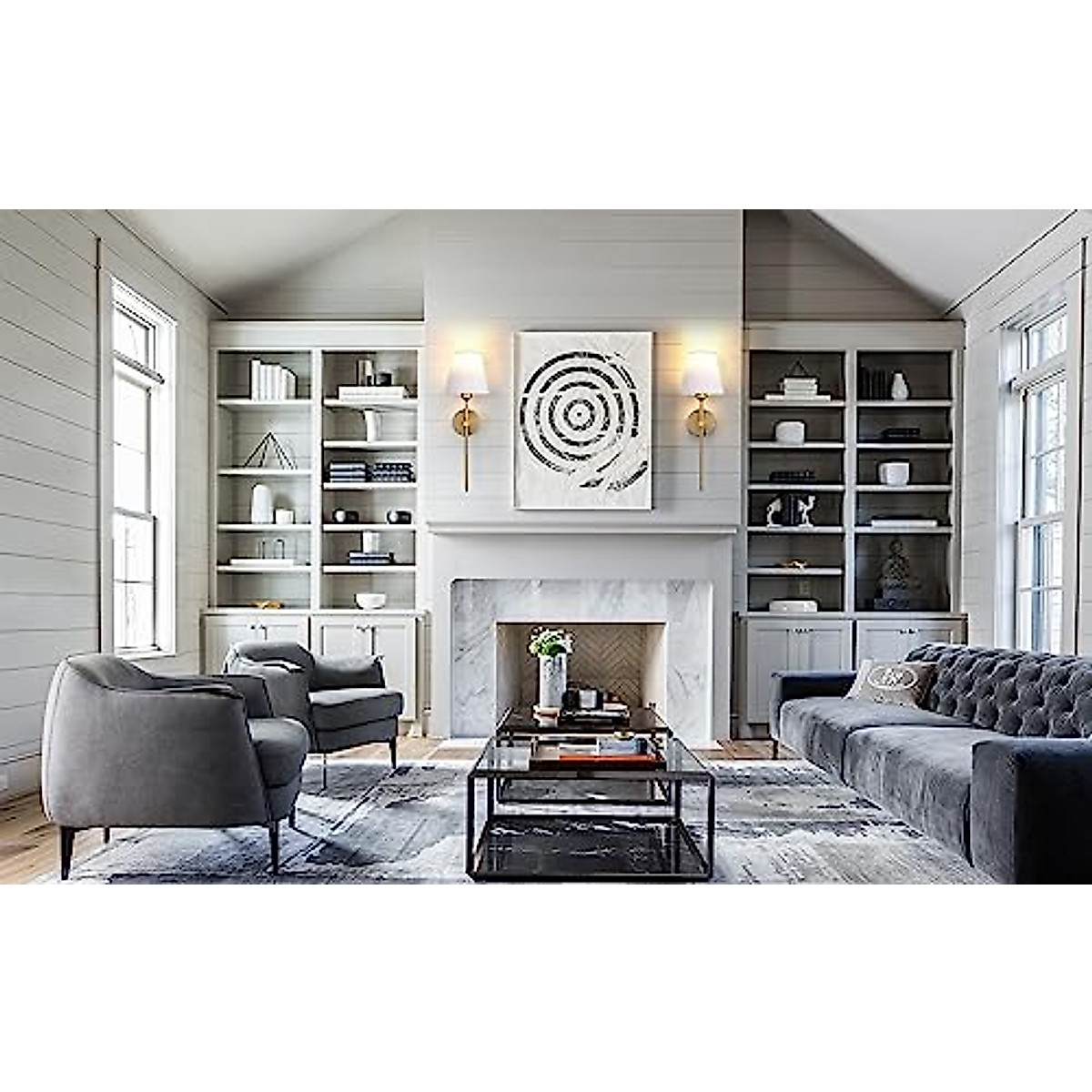 Tumgog Battery Operated Wall Light Set of 2，with Remote Control Dimmable Not Hardwired Wall Sconce Fixtures，Battery Powered Eye Protection Wall Lamp No Wiring Required (Color : Gold)