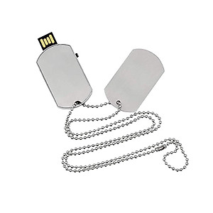 32GB Dog Tag USB 2.0 Flash Drive Metal Necklace Thumb Drive Memory Stick Pendrive Jump Drive U Disk Pen Drive