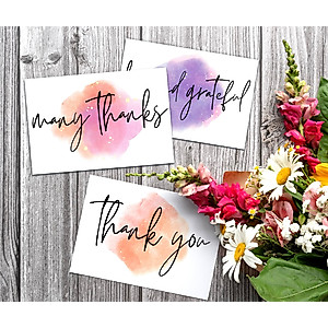 Thank You Cards - 36 Thank You Cards with Envelopes - Blank and Pre-folded , 4x6 inch , Thank You Notes for Any Occasion - Baby Shower , Wedding , Bridal Shower , Graduation or Business
