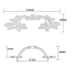Richelieu Hardware BP36220AE Provence Collection 3-inch (76 mm) Center-to-Center Antique English Traditional Cabinet and Drawer Pull Handle for Kitchen, Bathroom, and Furniture