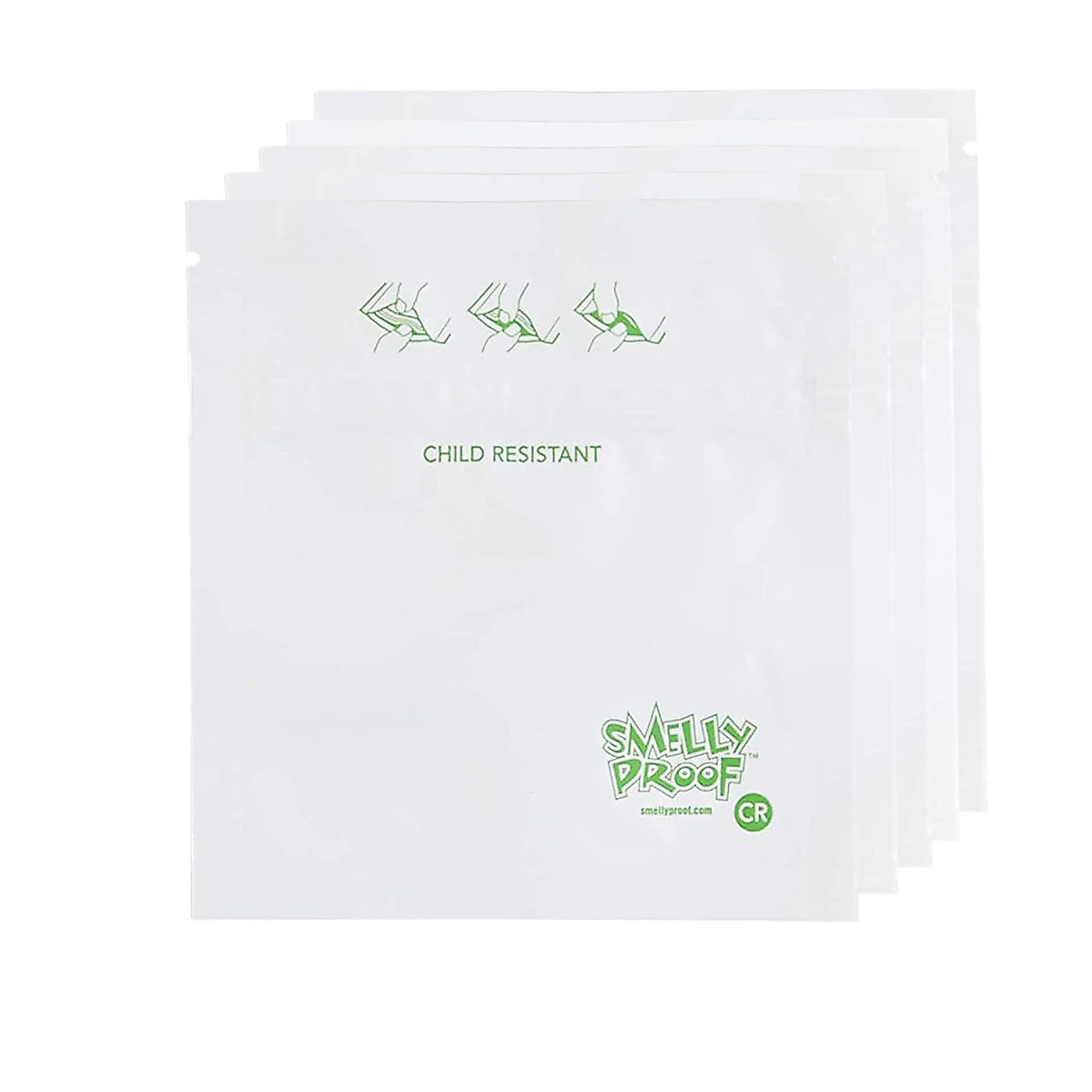 Child Resistant Bag Reusable Storage Bags, Washable, Durable 5-mils Thick, ChildProof Ziplock Food Bags, Medication Storage, American Made, Non-Silicone, NO PEVA & BPA FREE- 2.5" x 3" XXS, 5pk