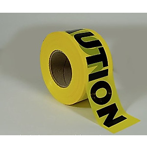 INCOM Manufacturing: Yellow CAUTION Tape Barrier- Safety Warning Tape, 3 Inch x 1000 Feet, (76.2 Millimeters x 304.8 Meters)