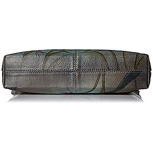 Anna by Anuschka Women's Genuine Leather Medium Crossbody with External Zipper Pocket | Hand Painted Original Artwork | Northern Cardinal