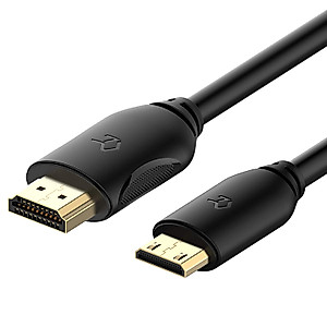 Rankie Mini HDMI to HDMI Cable, High Speed Supports Ethernet 3D and Audio Return (15 Feet)