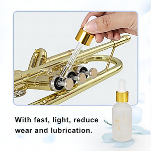 Synthetic Piston Oil and Tuning Slide Grease Set for Trumpet, Trombone, French Horn, Tuba, Euphonium and Other Brass Instruments