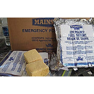 Mainstay Emergency Food Rations with Outdoors Equipment Emergency Guide-3600 Calorie Bar- Full Case