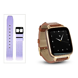 Beantech Gold Engage Plus Smartwatch for iOS and Android with 8GB of Music Storage and Leather Strap