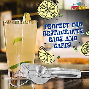 Genuine Made in Mexico Lemon Squeezer Premium Cast Aluminum Lemon Lime Squeezer, Heavy Duty, Manual Press Lime Juicer and Citrus Press, Commercial Grade, Exprimidor de Limon (2.4") (Large)
