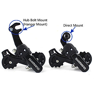 Inkesky RD-TZ31-GS 6/7 Speed Rear Derailleur with Direct Mount, Medium Cage, for Mountain Bike