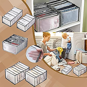 TUNKENCE Wardrobe Clothes Organizer Clothing Storage Drawer Organizer Divider Foldable for Storing T-shirt Pants Jeans, Socks, Underwear, Bras, Ties, Accessories