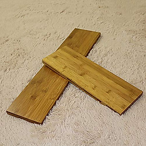 LIZI Racks Floating Shelf, Bamboo Floor, Bedroom/Living Room/Kitchen/Bathroom Wall-Mounted Storage Shelf, Multi-Size (Size : 40x18x3cm)