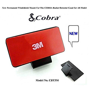 CBT3M Improved 3M Taped Permanent Windshield Mount for Most Models of Cobra Radar Detectors