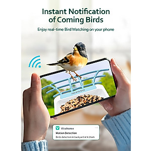 Osoeri Smart Bird Feeder with Camera, 1080P HD AI Identify Wild Bird Watching Camera, Auto Capture Bird Videos Motion Detection, DIY Addons Hummingbird Feeder, Bird Feeder Camera Gift for Bird Lover