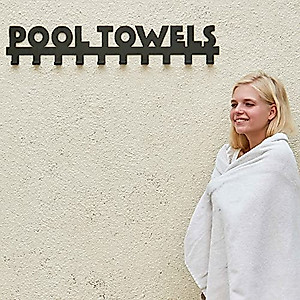 Star Splash Pool Towel Rack – Outdoor Towel Rack Holder & Swimming Pool Accessories, Pool Towel Hanger, Towel Drying Rack Pool Decor, Rust Proof Pool Signs and Decor Outdoor & Inside with 10 Hooks