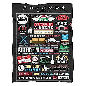 Friends Blanket Fleece Throw Blanket,Soft Warmer Flannel Blanket,Double-Layer Printed Blanket for Couch,Bedding,Sofa,Living Room and Camping 50"X40"
