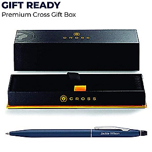 Dayspring Pens Cross Pen | Personalized Cross Click Ballpoint Pen - Midnight Blue. Custom Name Engraved. AT0622-121. Comes in Cross Gift Case. | Engraving