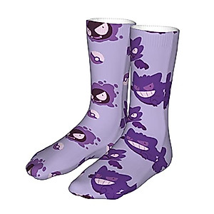 PINttyone Cartoon Cute Novelty Crew Socks Breathable Knitted Sports Calf Sockings For Men Women 15.7in Long