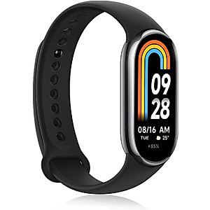 Xiaomi Mi Band 8 Smart Bracelet 1.62“ AMOLED Screen Heart Rate Blood Oxygen Bluetooth Sport Watch Fitness Traker Watch(Global Version Black) (M2239B1)