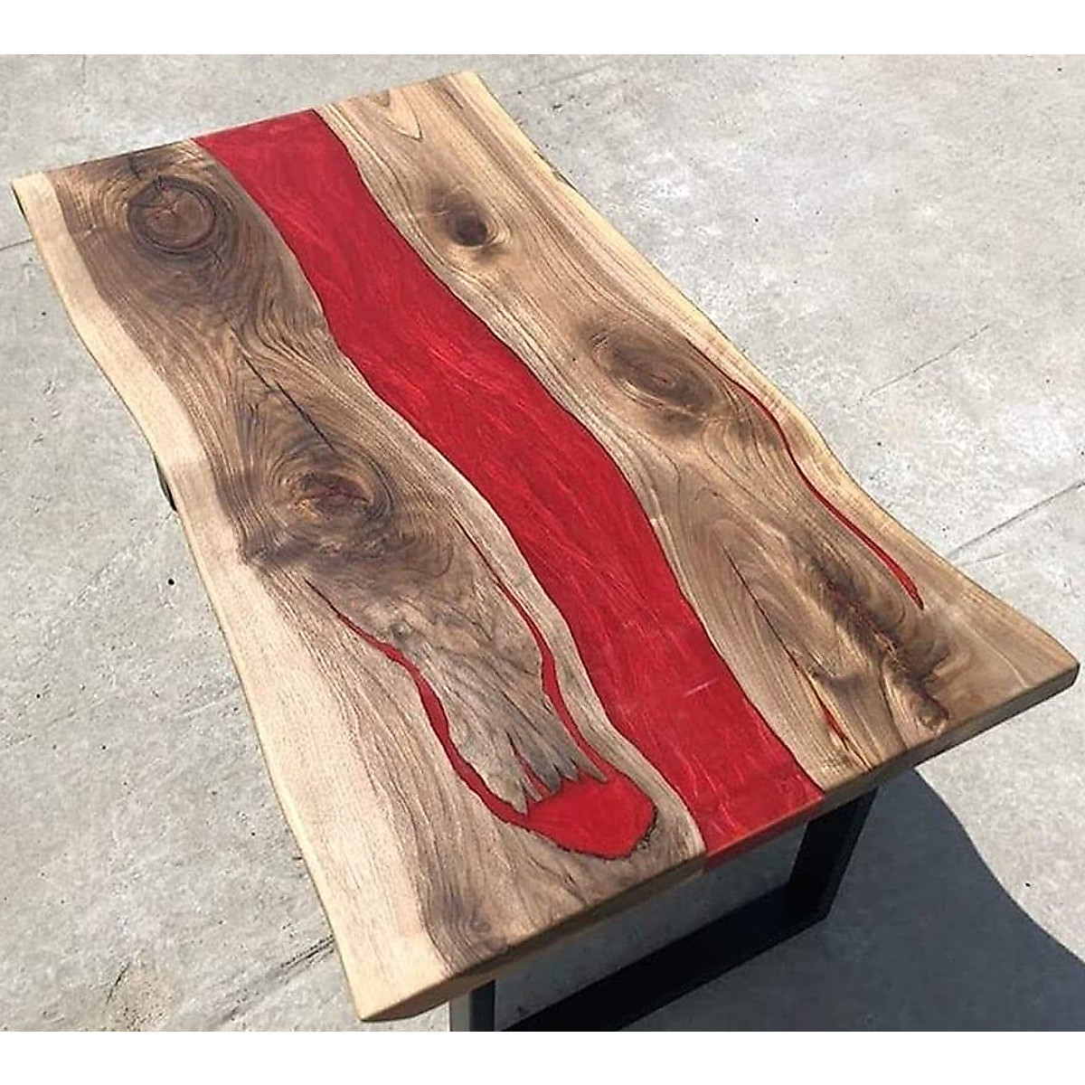 Epoxy Table, Epoxy Resin River Table, Live Edge Wooden Table, Natural Wood,Dining table, Natural Epoxy Table, Resin Table 54x27 inch