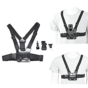 vgsion Camera Accessory Kit Chest Mount Wrist Strap Backpack Clip Mount for Insta360 One X3/ One X2/ Insta360 One RS/ Go2 Compatible with GoPro Hero 11/ Hero 9/ Hero 8/ Hero 7