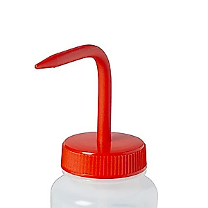 United Scientific™ UniSafe™ Leakproof Laboratory Grade Wide Mouth LDPE Vented Chemical Wash Bottle, Acetone, 500mL (16oz), 4-Color, Pack of 6