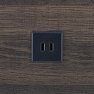 Newport Series Home Office Computer Writing Desk with Fully Extended Drawer | Laptop PC Workstation with USB Hub | Sturdy and Stylish | Easy Assembly| Smoke Oak Wood Look Accent Living Room Furniture