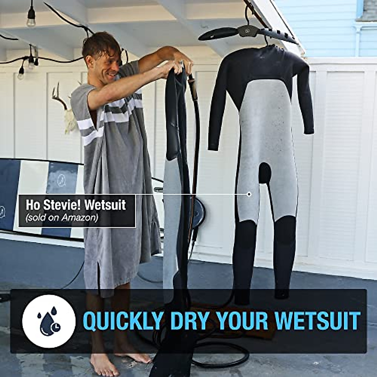 Ho Stevie! Wetsuit Hanger - Fast Dry Folding Vented Hanger for Surfing and Scuba Diving Wet Suits