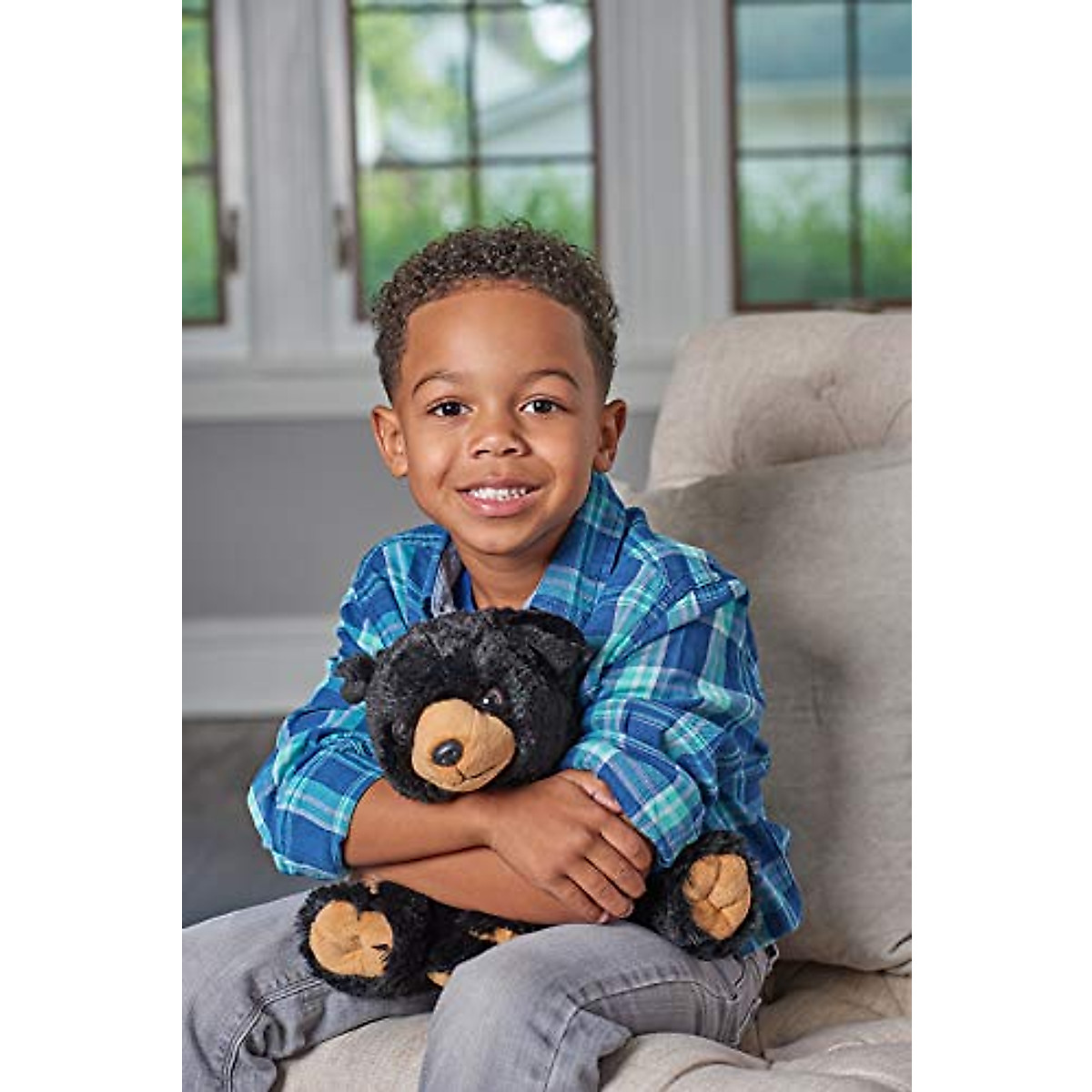Wild Republic Black Bear Plush, Stuffed Animal, Plush Toy, Gifts for Kids, Cuddlekins 12 Inches
