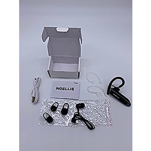 Bluetooth Earpiece, Wireless Handsfree, Noise Cancelling in-Ear Headset Earbuds, Great for Driving Business Leisure Compatible with Phones with Bluetooth Technology. Black