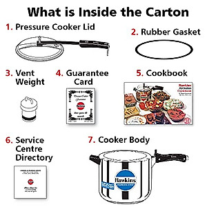 Hawkins Pressure Cooker, 6 L, Silver