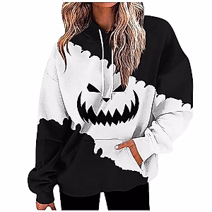 JJHAEVDY Fashion Hoodies for Women Vintage Hoodie Lightweight Loose Fit Sweatshirts Patchwork Clothes Women's Fashion Hoodies & Sweatshirts Sweatshirt（4-White，5X-Large）