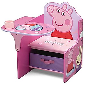 Delta Children Chair Desk with Storage Bin - Ideal for Arts & Crafts, Snack Time, Homeschooling, Homework & More - Greenguard Gold Certified, Peppa Pig