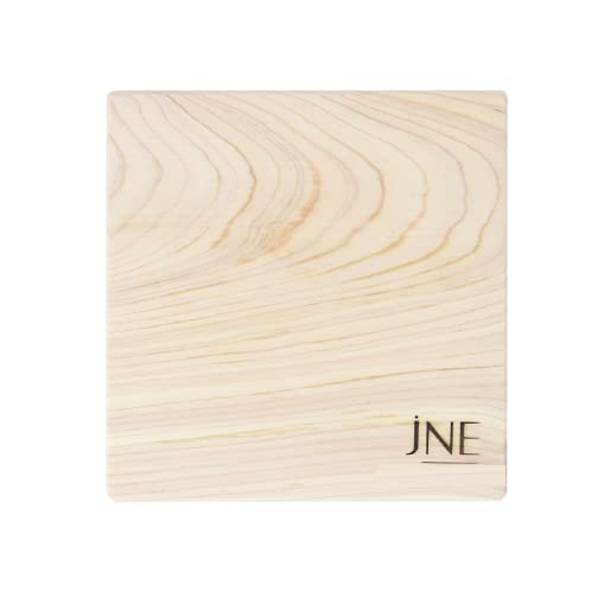 JNE Natural Hinoki Cypress Wood Cutting Board, Cheese Board, Chopping Board, Serving Board for Wine, Crackers, Fruit. Housewarming, Wedding, Birthday gift. Trivet (Square-7x1.2)