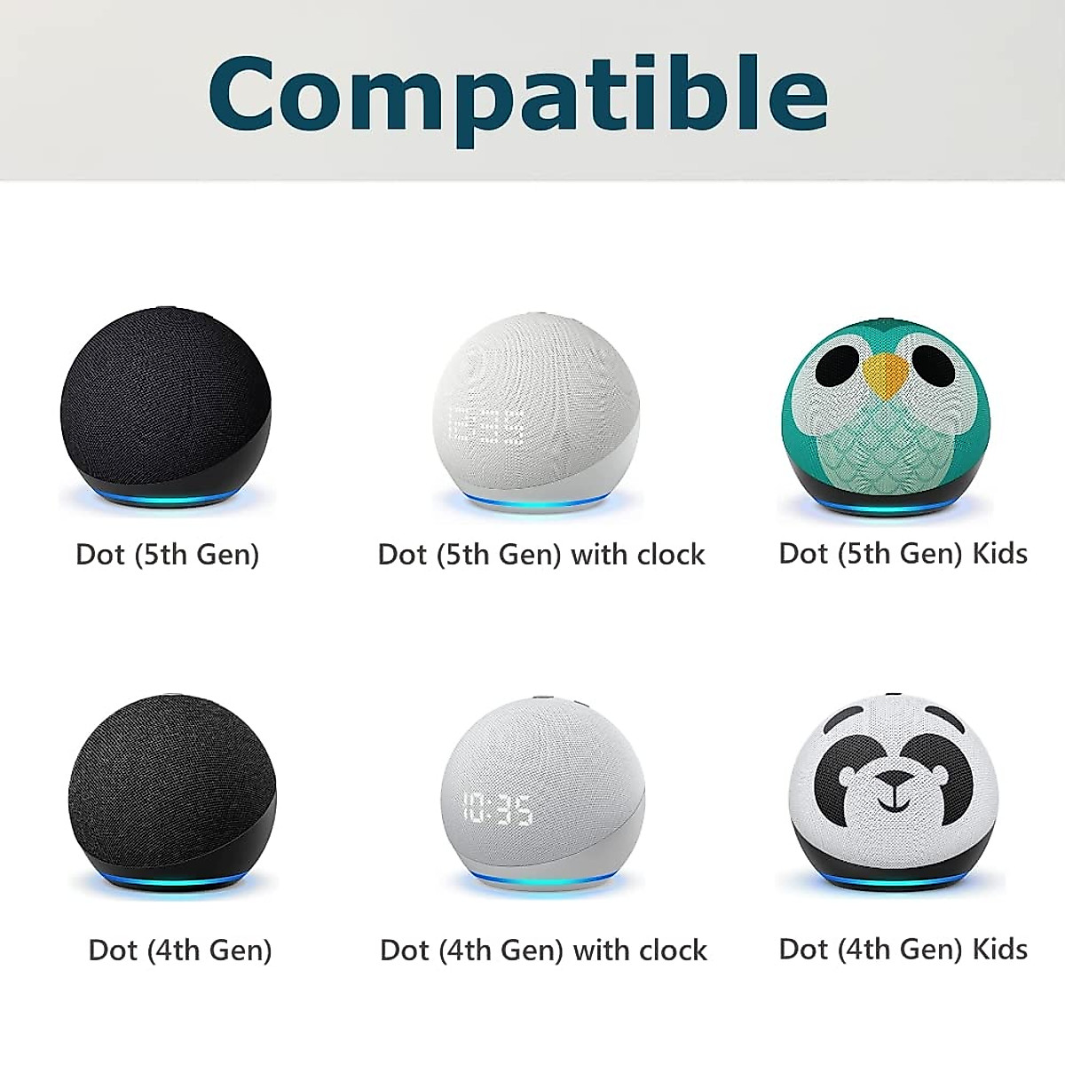 Qjin Power Cord for Echo Dot 5th Gen, Dot 4th Gen, Dot 4/5th Gen with Clock, Dot 4/5th Gen Kids, Echo Pop, Echo Spot 15W Replacement Charger Adapter