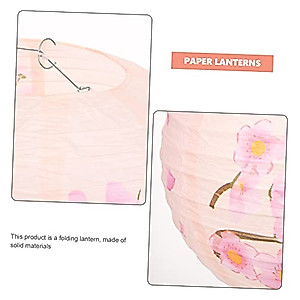 BESTOYARD Sushi Lantern Lamps 3pcs Japanese Paper Lanterns Small Lantern Cherry Blossoms Iron Japanese Paper Lanterns Decorative Flower Lantern