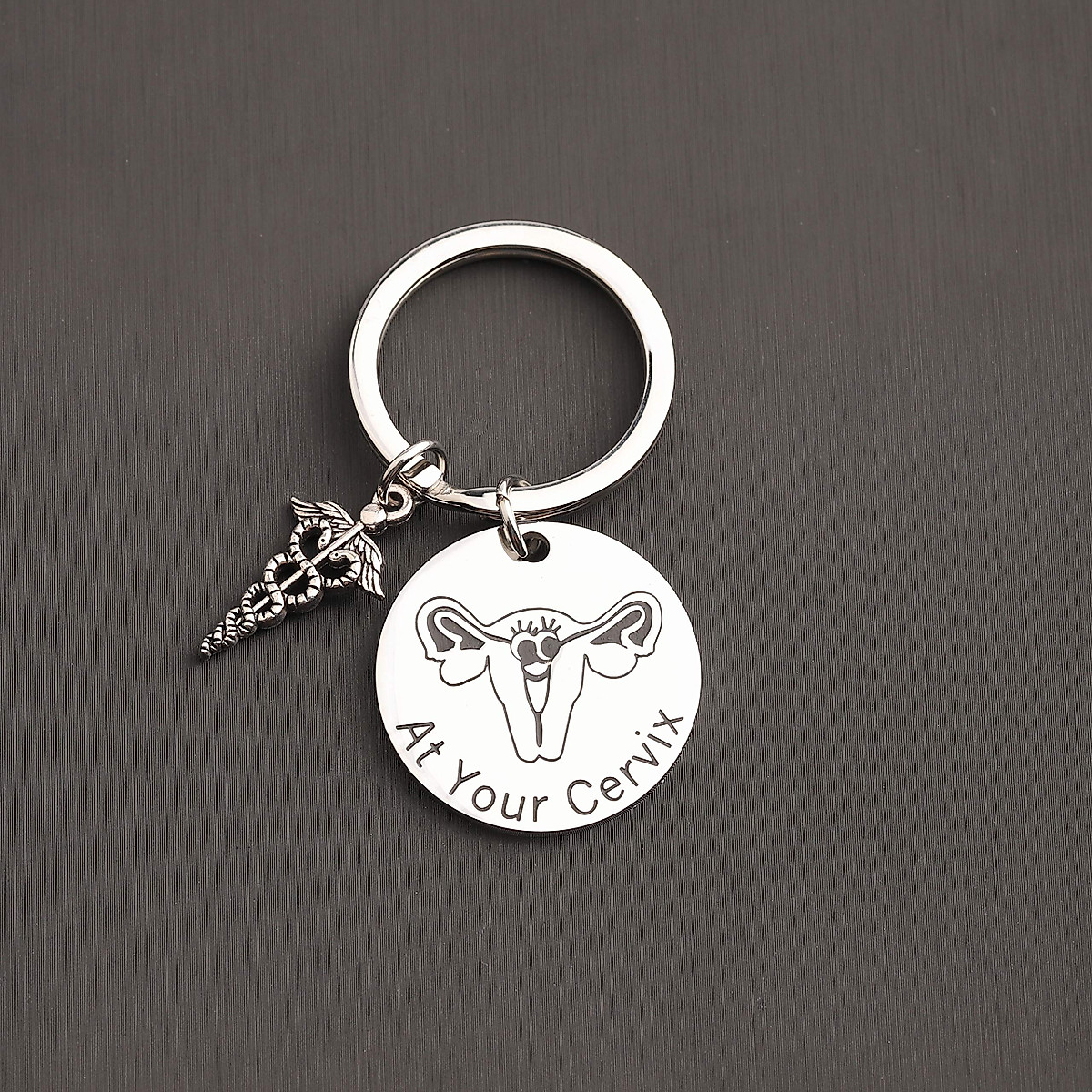 TGBJE Gynecologist Gift at Your Cervix Keychain Midwife Gift Labor Nurse Jewelry Funny Gift for OB-GYN (Gynecologist Gift)