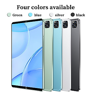 2023 Global Version 11.6 Inch Tablet Android 16GB RAM 1TB ROM Android 11.0 MTK6797 WiFi 8800mAh 10 Core Network Full Screen Silvery / 8GB 256GB / UK-Plug