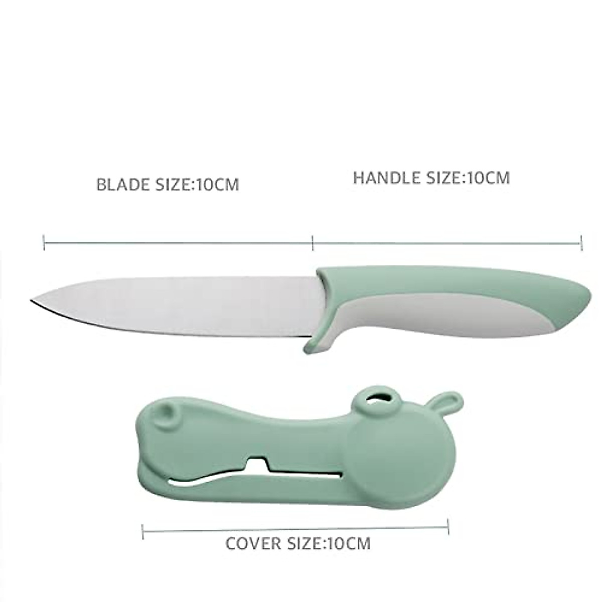 DAMPEN Ceramic Scissors with Ceramic Knife Sets Soft-grip Handles,Safety Healthy ,Kitchen Scissors for Baby Food Kids Food