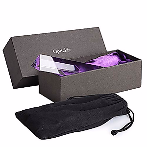 Photography Prism with Cleaning Pouch - Best Crystal Glass Triangular Prism for Photos and Teaching Light Spectrum - Portable 6 Inch Optical Rainbow Prism