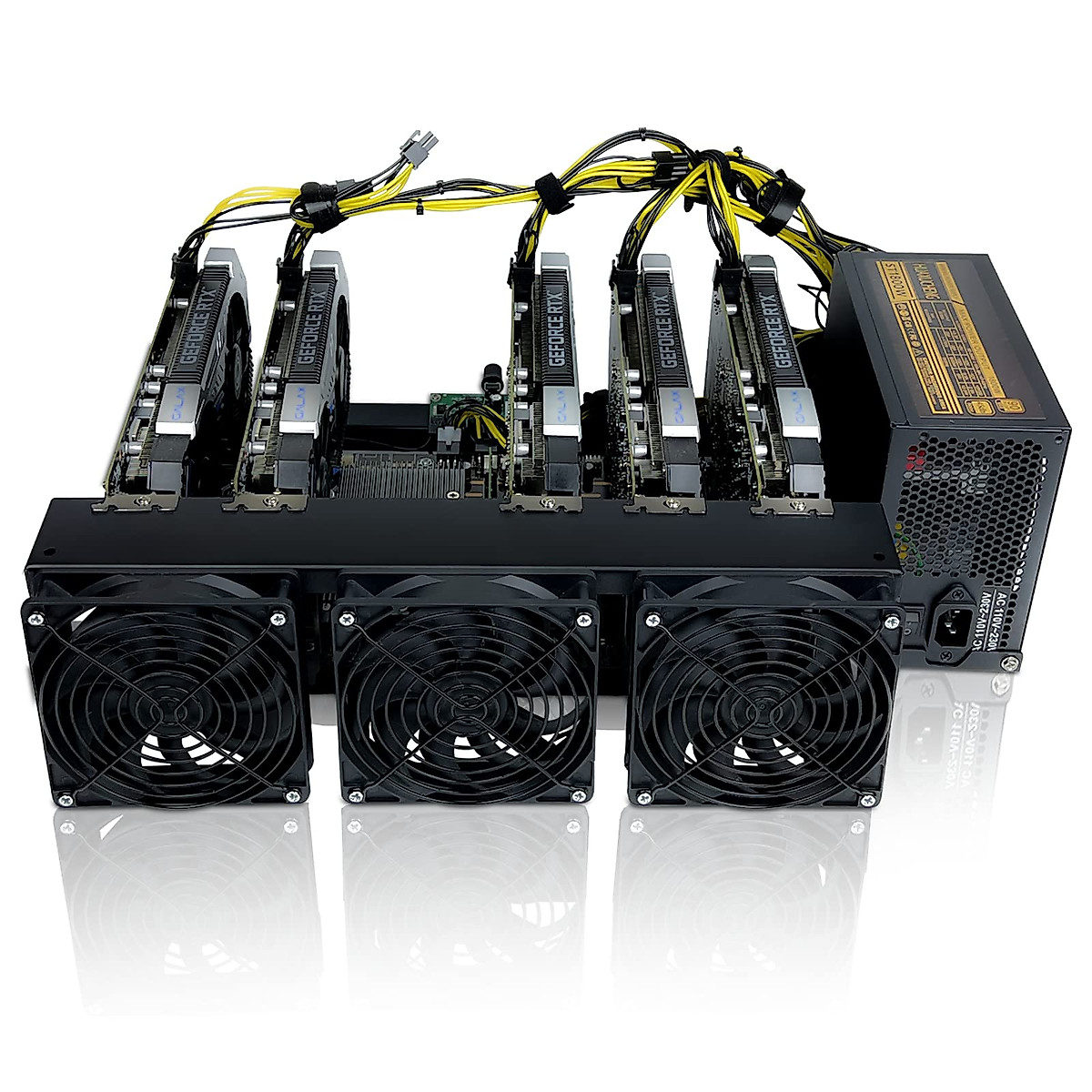 HUAXUCHENG X79-5 Card Mining rig Motherboard, 5 PCI-E 3.0 Graphics Slot with 8GB ddr3 256GB MSATA, Support 3060 GPU Mining Rig (Mining rig(8GB RAM))