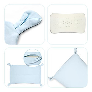 Breathable Children Pillow with Soothering Bunny Ears Memory Foam Kids Sleeping Pillows (Pink Modal)