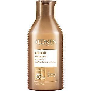 Redken All Soft Conditioner | For Dry / Brittle Hair | Moisturizes & Provides Intense Softness | With Argan Oil | 10.1 Fl Oz (Pack of 1)