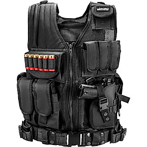 BARSKA mens Loaded Gear BI12018 VX 200 Tactical Vest Right Hand, Black, Large US